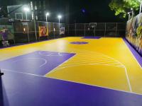 China Outdoor Sports Court Rubber Badminton Basketball court SPU Sports Flooring for sale