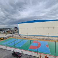 China Athletic Court Silicon PU Sports Flooring For Basketball Court And Tennis Court for sale