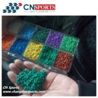 China Wet Pour With PU binder Red Color EPDM Rubber Granules for sale