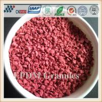 China Wet Pour With PU binder Red Color EPDM Rubber Granules for sale