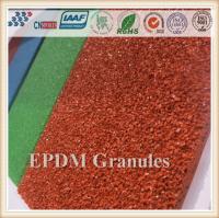 China Wet Pour With PU binder Red Color EPDM Rubber Granules for sale