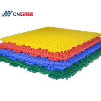China Kindergarten PP Interlocking Sports Flooring , 18mm Polypropylene Interlocking Tiles for sale