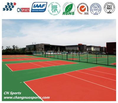 China CN-S02 Silicon PU Tennis Flooring ITF Certifications and level1 Flame Retardancy for sale