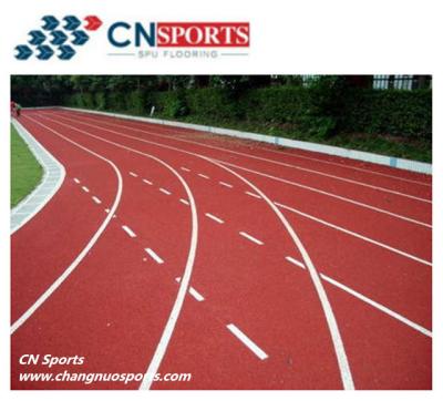 China SPU Sports Flooring Weather Resistant Running Track 13mm Thickness for sale