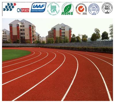 China Red Strong Weatherability PU Runway Flooring Strong Wear Resistant for sale