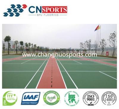 China Wear-Resistance and Anti-Seepage Silicon Polyurea Tennis Sports Flooring,Non-Toxic for sale