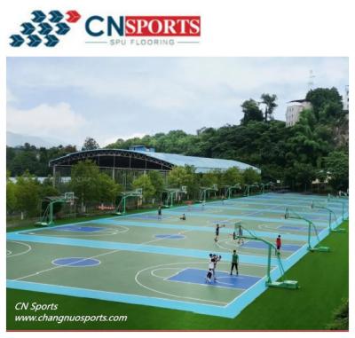 China 23% Springback Value Silicon Basketball Cpurt Flooring for sale