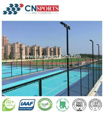 China 0.044 Wearability CN-S02 Silicon PU Tennis Flooring ,Waterproof and High Rebound and Color-lasting for sale