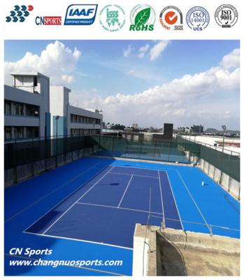 China 830% Elongation at Break Silicon PU Tennis Court Flooring for sale