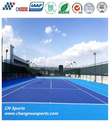 China 1.8mpa Tensile Strength Silicon PU Tennis Court Flooring for sale