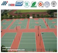 China Class 1 Flame Retardancy CN-S02 Silicon PU Tennis Flooring for School for sale
