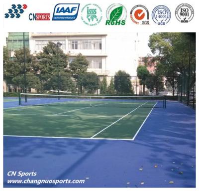 China 0.045Wearability CN-S02 Silicon PU Tennis Flooring For School,Soundproof and Waterproof for sale