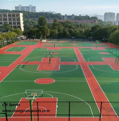 China High Rebound SPU Sport Court Flooring Anti Slide Comfortable for sale