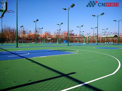 China Green Outstanding Strong Abrasion Resistant SPU Sports Flooring Skid Resistant for sale