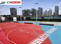 China SPU Synthetic Basketball Court Flooring IAAF No Bubbles for sale