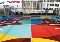 China Playground SPU Flooring , Olympic Park Synthetic Basketball Court for sale