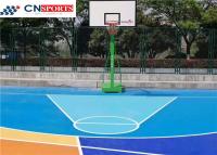 China Soundproof SPU Flooring , IAAF Synthetic Basketball Flooring for sale