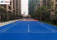 China Dull Blue CN-S02 TB-205T Resistant Layer SPU Tennis Sports Flooring for sale