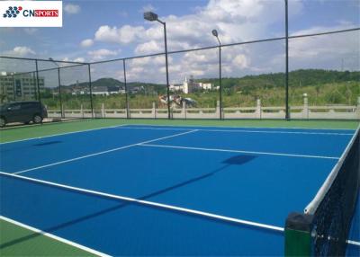 China 63 Slide Friction PU Tennis Flooring With Silicon Buffer Layer And Concrete Base for sale
