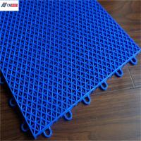China Blue PP Interlocking Sports Flooring 12mm Outdoor Basketball Court Tiles for sale