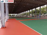 China Basketball Courts Volleyball Playground Sports Surface Silicon PU Rubber Flooring for sale