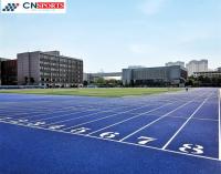 China IAAF Approved Sky Blue EPDM Broadcasting Sandwich System Athletic Rubber Running Track for sale