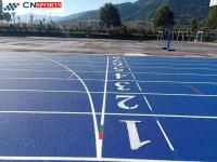 China IAAF Approved Sky Blue EPDM Broadcasting Sandwich System Athletic Rubber Running Track for sale