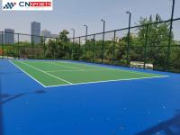 China Liquid Painting Silicon PU Coating Rubber Sports Court Flooring for sale