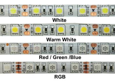 China Flexible 24V 5M 5050 RGB Waterproof Led Strip Lights IR Remote ROHS Certification for sale