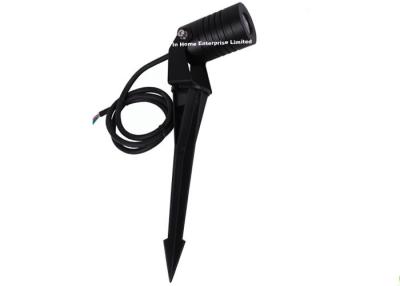 China Black Outdoor LED Garden Lights , 66lm Luminous Spike Led Garden Spotlights for sale