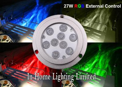 China 27W Bluetooth RGB LED Boat Light IP68 , Stainless Steel Underwater Light for sale