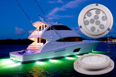 China 9 * 3W Bridgelux 3 in1 LED Boat Light , Blutooth Control 27W LED Marine Lights for sale