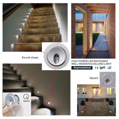 China High Power 3 W Mini Recessed LED Wall Lights 3 Years Warranty for sale