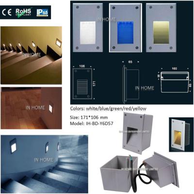 China Recessed RGB LED Wall Lights / 3020 SMD LED Indoor Stair Lights for sale