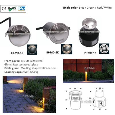 China 316 Stainless Steel Four Face Emitting LED Underground Light 3Watt 100 - 240V AC for sale