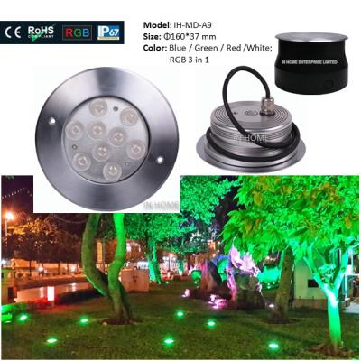China No UV Blue / Green Outdoor Garden Ground Lights 50000 Hours Lifespan for sale