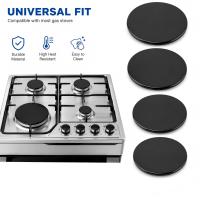 China Matte Black Gas Stove Accessories Burner Cap Cast Iron For Built In Hobs for sale