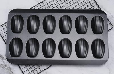 China Heat Resistant Madeleine Baking Mold Stainless Steel Oven Cake Mould Dishwasher Safe for sale