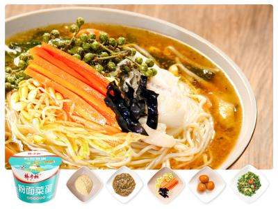China Barrel Instant Noodles OEM Available Slightly Spicy 192g*12 for sale