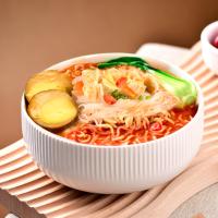 China Vermicelli and Instant Noodles with egg, sauce, seasoning and vegetable, yummy cooking for sale