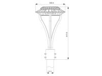 China Tempered Glass Urban Street Light 60HZ Economical LED Urban Lamp YAUB-04-80 for sale