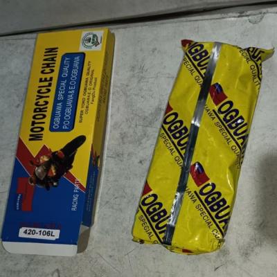 China Durable 420-106L Motorcycle Roller Chain Cost Effectiveness Motorcycle Parts for sale