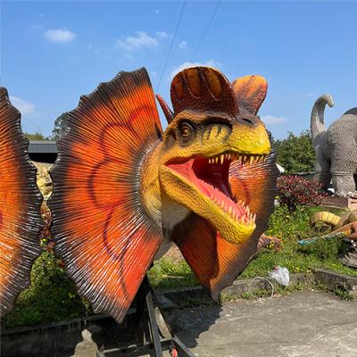 China Park Attract Flow Exhibition Animatronic Dinosaur For Sale Infrafed Sensor Dilophosaurus for sale