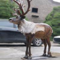 China Adventure Park Decoration Sika Elk Artificial Animal Model Animatronic Sculpture for sale
