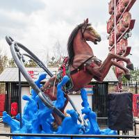 China Commercial Ornaments Decoration Lifesize Electric Animatronic Horse Animal for sale