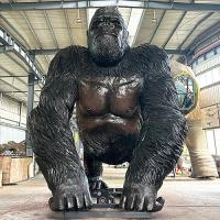 China Giant Life Size King Kong Statue Realistic Waterproof Animatronic Animal Gorilla Model for sale