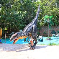 China 4 Meter Long Realistic Dinosaur Costume with Animatronic Movement and Customized Color Walking Raptor Suit for sale