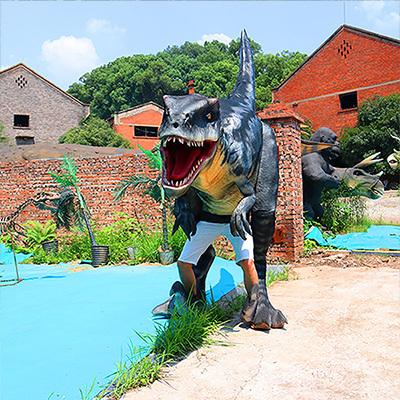China Interactive Stage Performance Animatronic Walking T Rex Costume Customized for sale