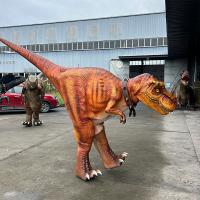 China Artificial Jurassic Park Adult Walking Silicone Rubber Dinosaur Costume / Dinosaur Suit for sale