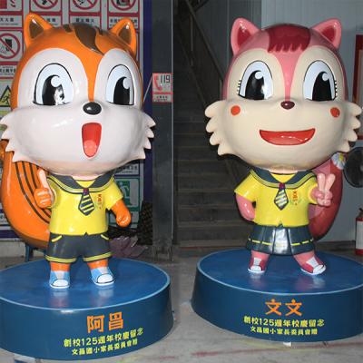 China Custom Fbr Decoration Cartoon Fiberglass Sculpture Model Waterproof Sun Resistance for sale